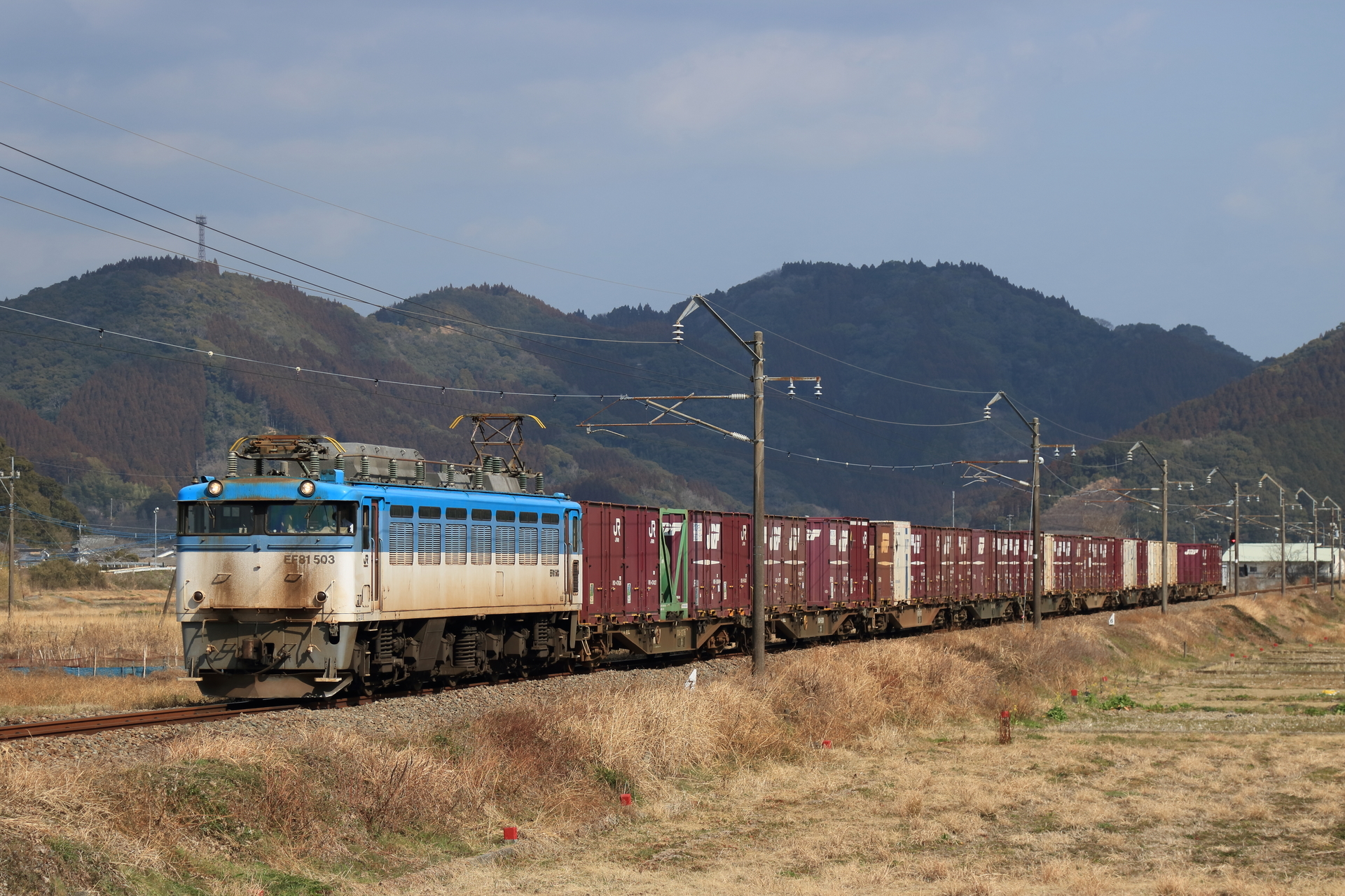 キハ47 8051 (キハ40 8038)入場回送: 房総地区113系を追って